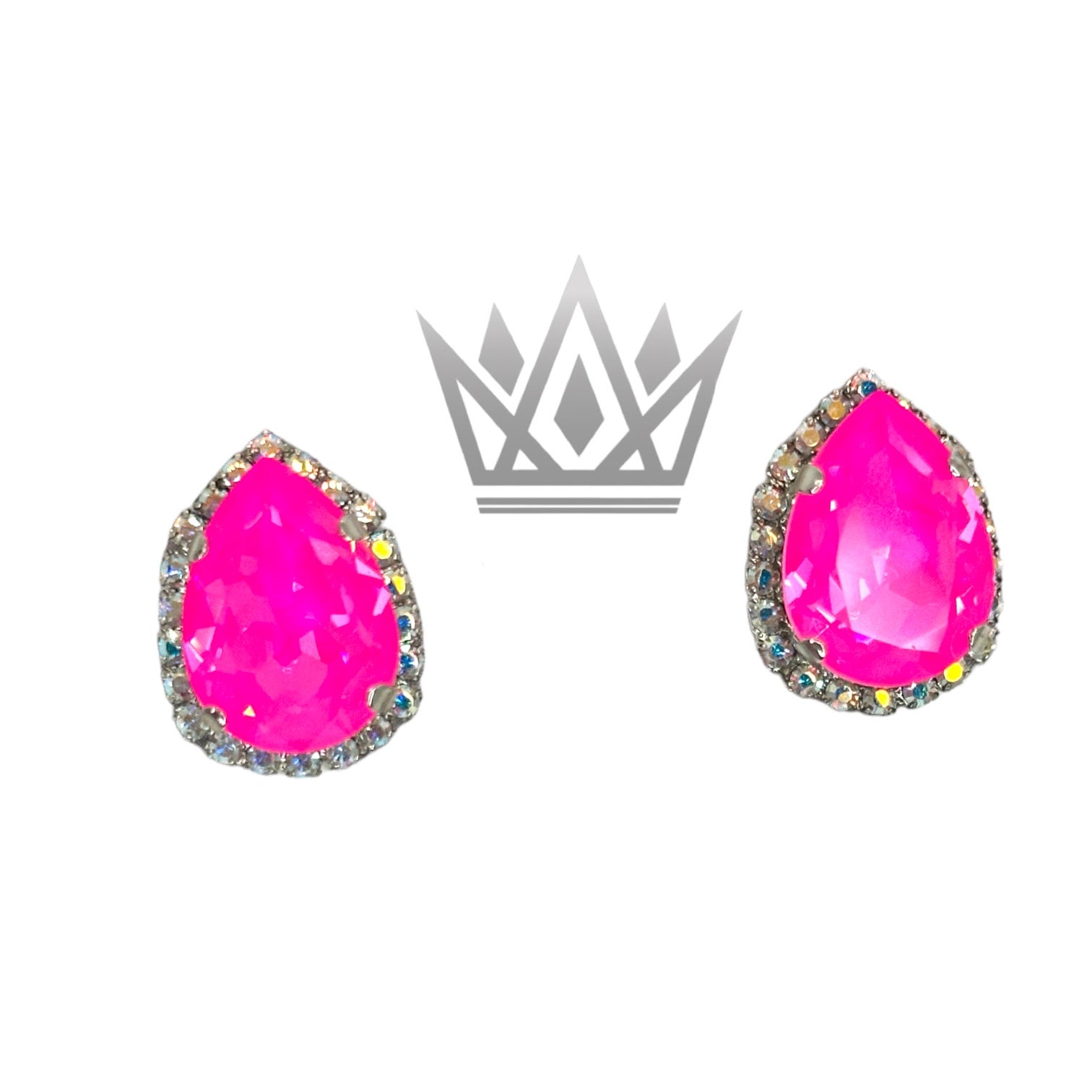 crown shape stud earrings